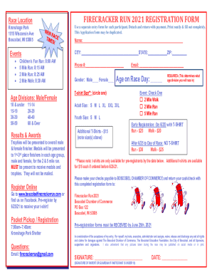 Fillable Online FIRECRACKER RUN REGISTRATION FORM - cloudfront.net Fax ...