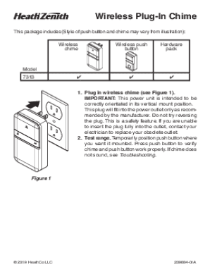 Completable En línea Wireless Plug-In Doorbell Kit with 2 Wireless Push ...