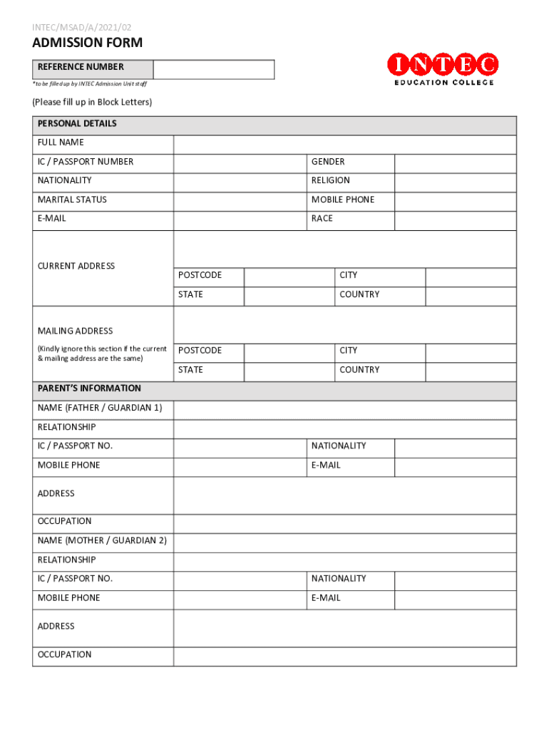Fillable Online intec edu How to Complete an Initial Official Passport Application ... Fax Email ...