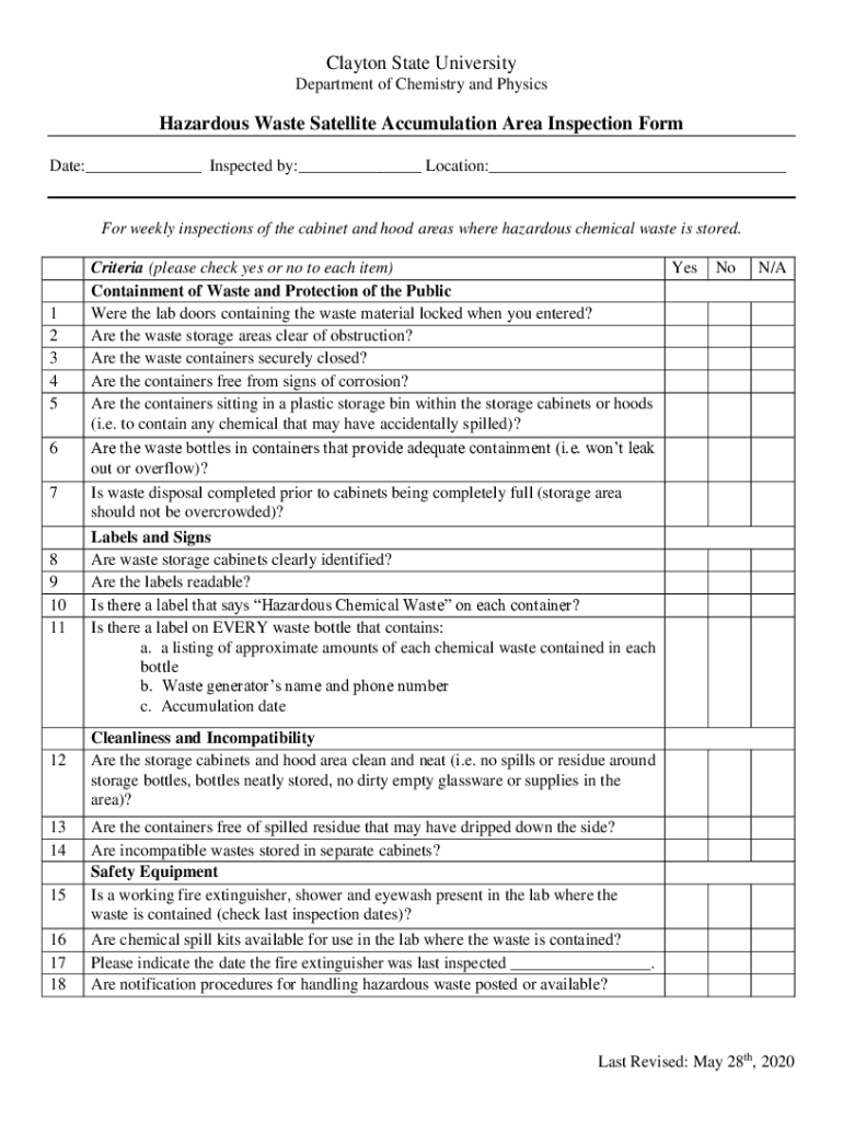 Fillable Online Waste Inspection Form Fax Email Print - pdfFiller