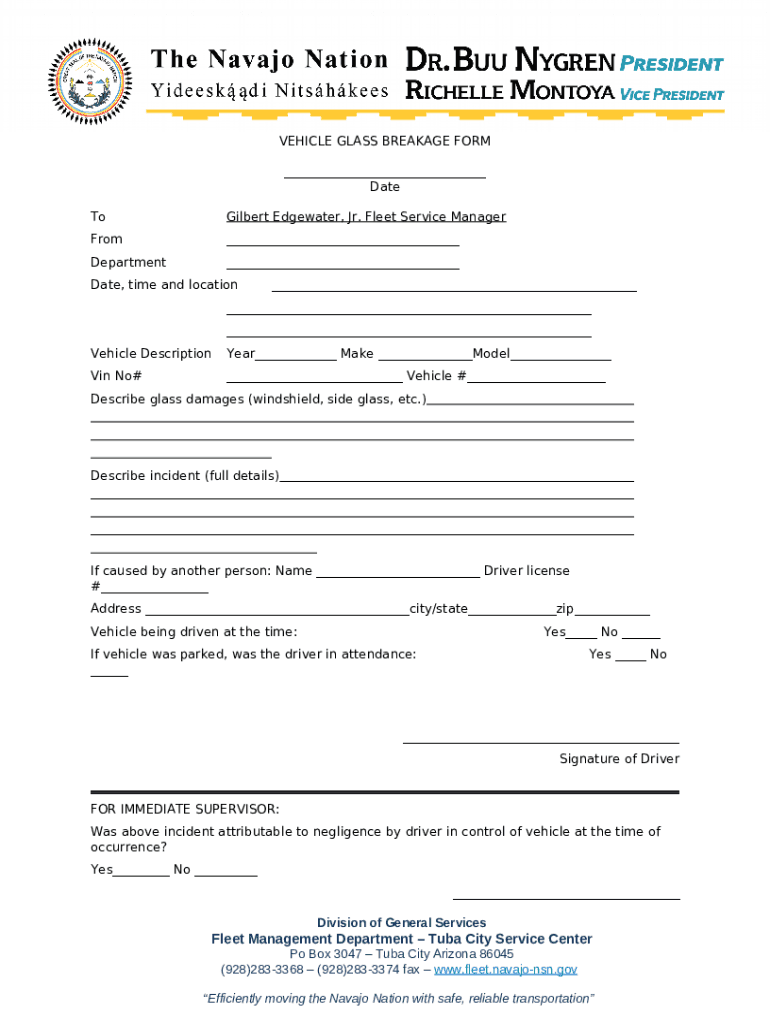 glass breakage Doc Template | pdfFiller