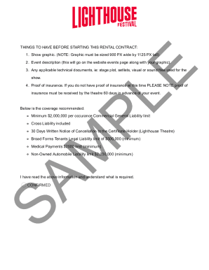 Fillable Online Lighthouse Rental Application Form - Lighthouse Theatre ...