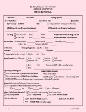 Fillable Online New Program Proposal: Undergraduate Degree Program Fax Email Print - pdfFiller