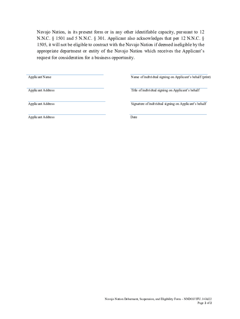 Fillable Online NAVAJO NATION BROADBAND OFFICE Fax Email Print - pdfFiller