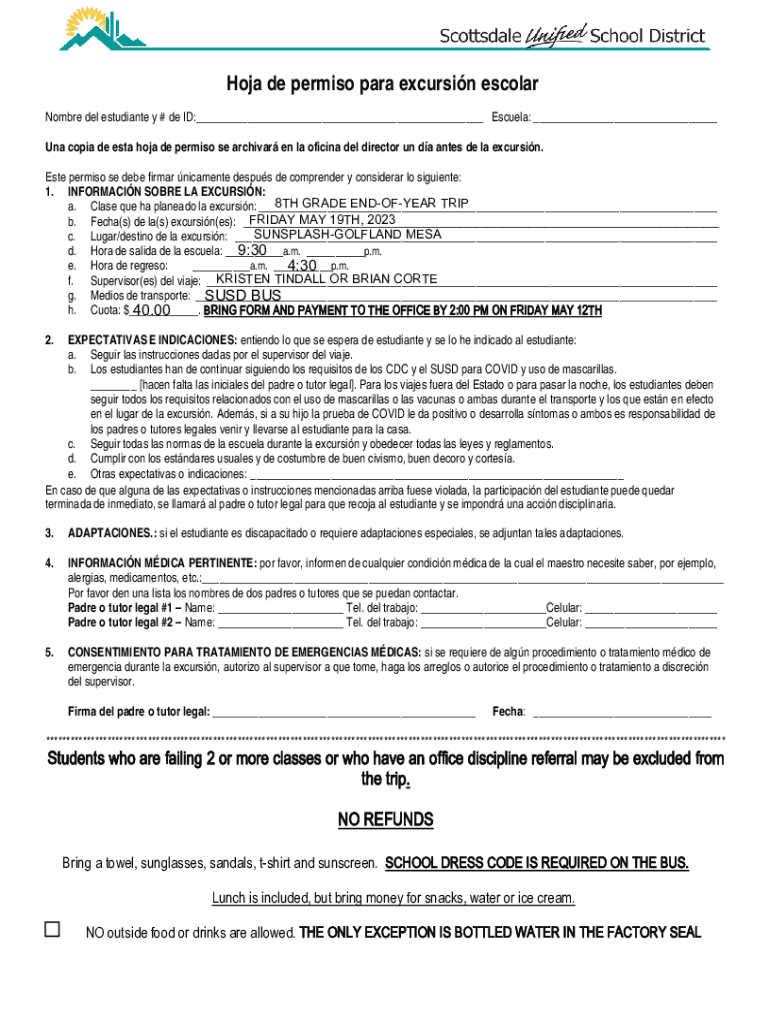 Completable En línea Formulario de Permiso de las Escuelas del Condado ...