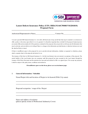 Fillable Online LATENT DEFECTS INSURANCE- CLAIM FORM Fax Email Print ...