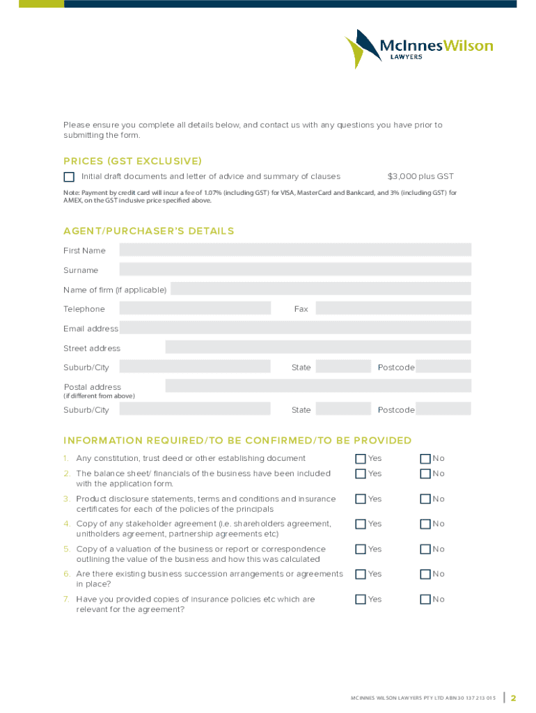 Fillable Online Insuring Your Business With a Buy/Sell Agreement Fax Email Print - pdfFiller
