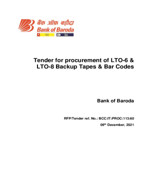 Fillable Online Tender for procurement of LTO-6 & LTO-8 Backup Tapes ...