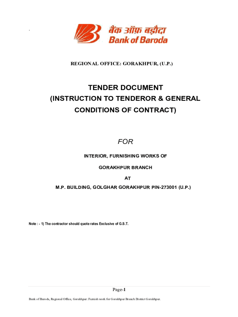 Fillable Online Instructions to Tenderers for e-tendering - North ...