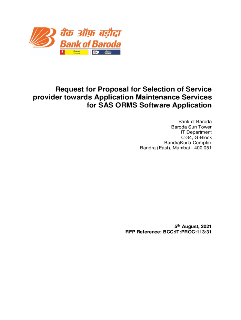 Fillable Online Request for Proposal for Selection of Service provider ...