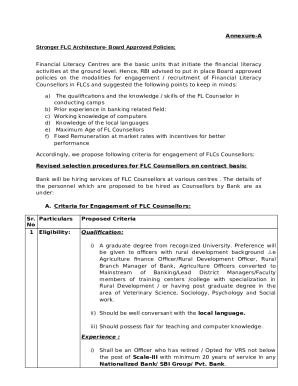 Annexure-A Stronger FLC Architecture- Board Approved ... Doc Template | pdfFiller