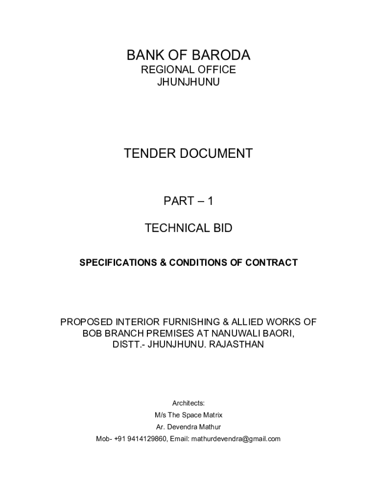 Fillable Online Bank of Baroda Jhunjhunu Region 1 NOTICE FOR PRE ...