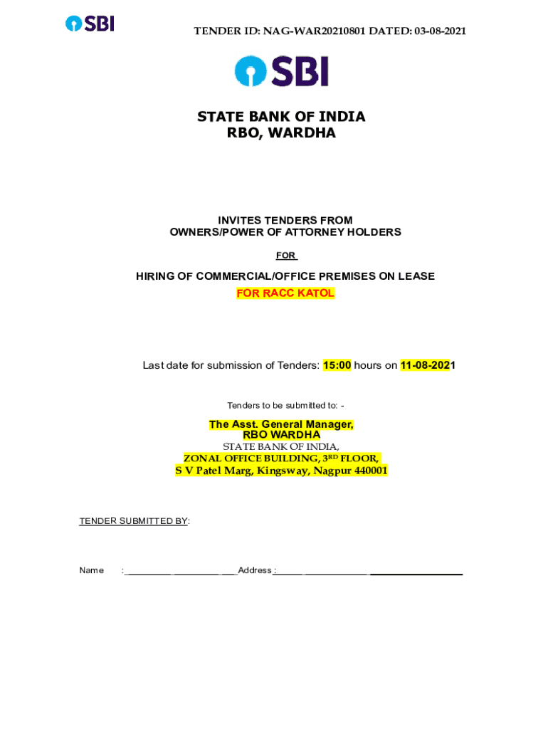 Fillable Online STATE BANK OF INDIA RBO, WARDHA Fax Email Print - pdfFiller Fillable Online STATE BANK OF INDIA RBO, WARDHA Fax Email Print - pdfFiller