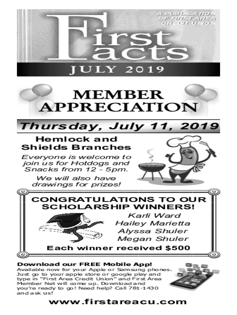 Fillable Online First Area Credit Union Hemlock MI - Hemlock Branch Fax ...