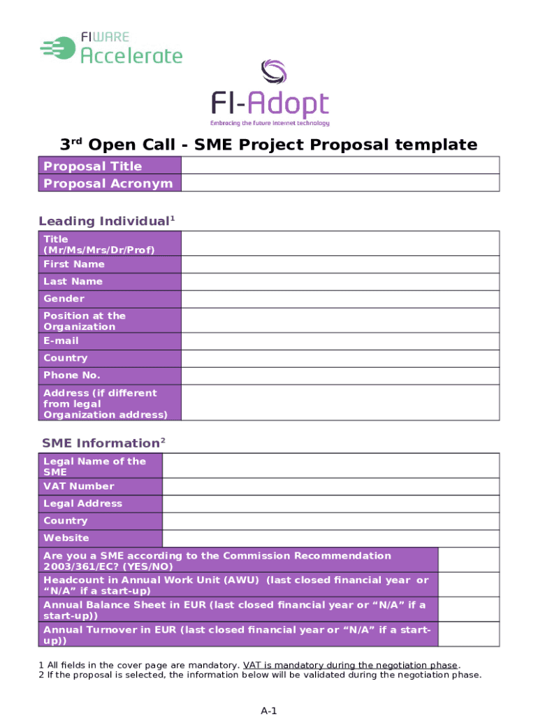 FIADOPT SMEs Template Doc Template | pdfFiller