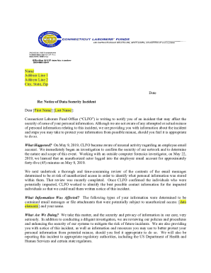 Fillable Online SECURITY BREACH NOTIFICATION FORM Fax Email Print ...