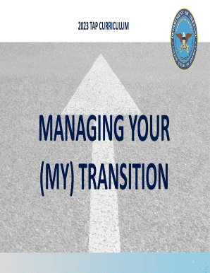 Fillable Online MANAGING YOUR TRANSITION - Army TAP Fax Email Print ...