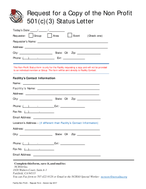 Fillable Online How Do I Get a Copy of My 501(c)(3) Tax Exempt Form ...