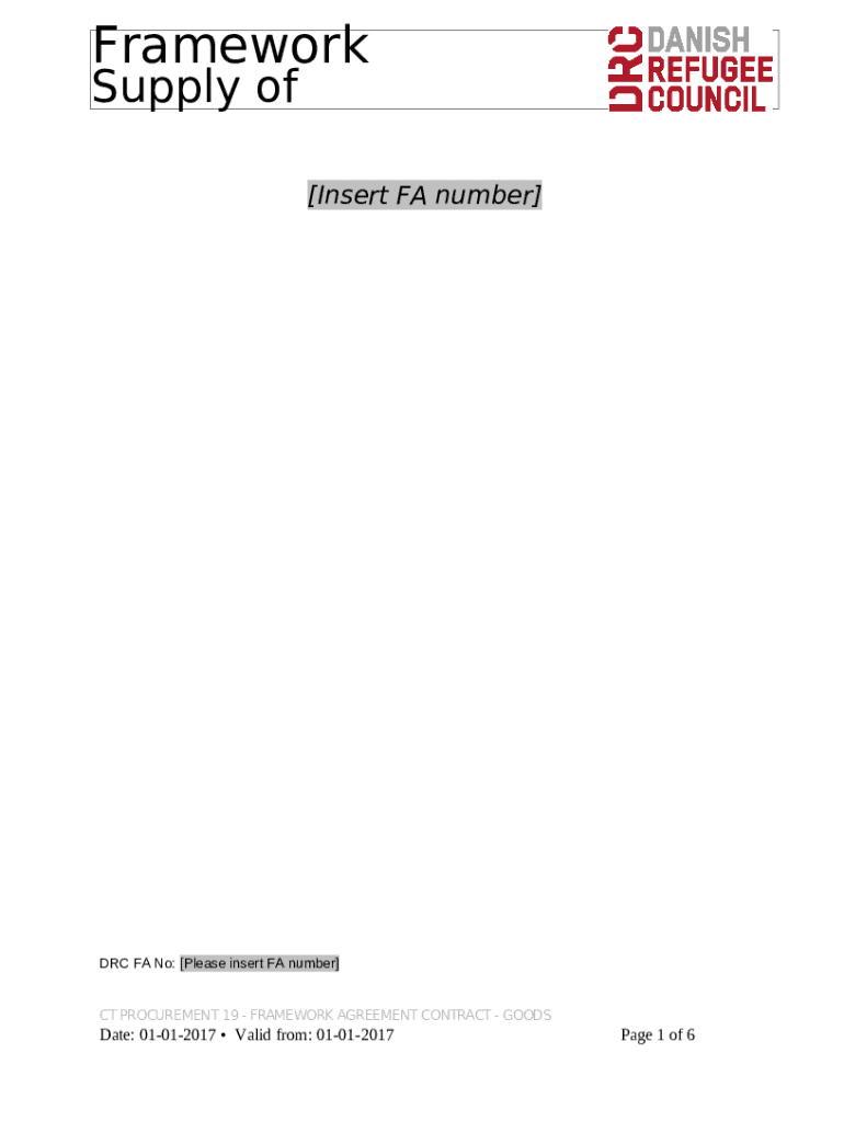 Framework-Agreement-Contract-GOODS- ... Doc Template | pdfFiller