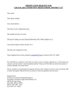 Fillable Online Observation-Request-Form Fax Email Print - pdfFiller