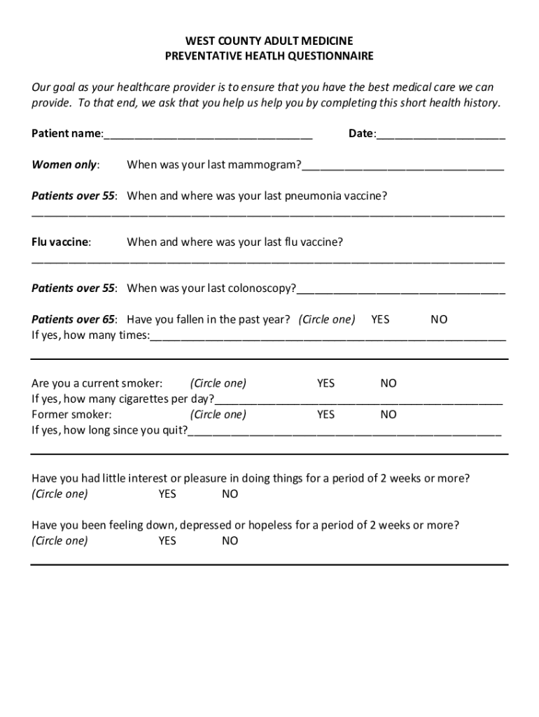 Fillable Online Primary care provider approaches to preventive ... Fax ...