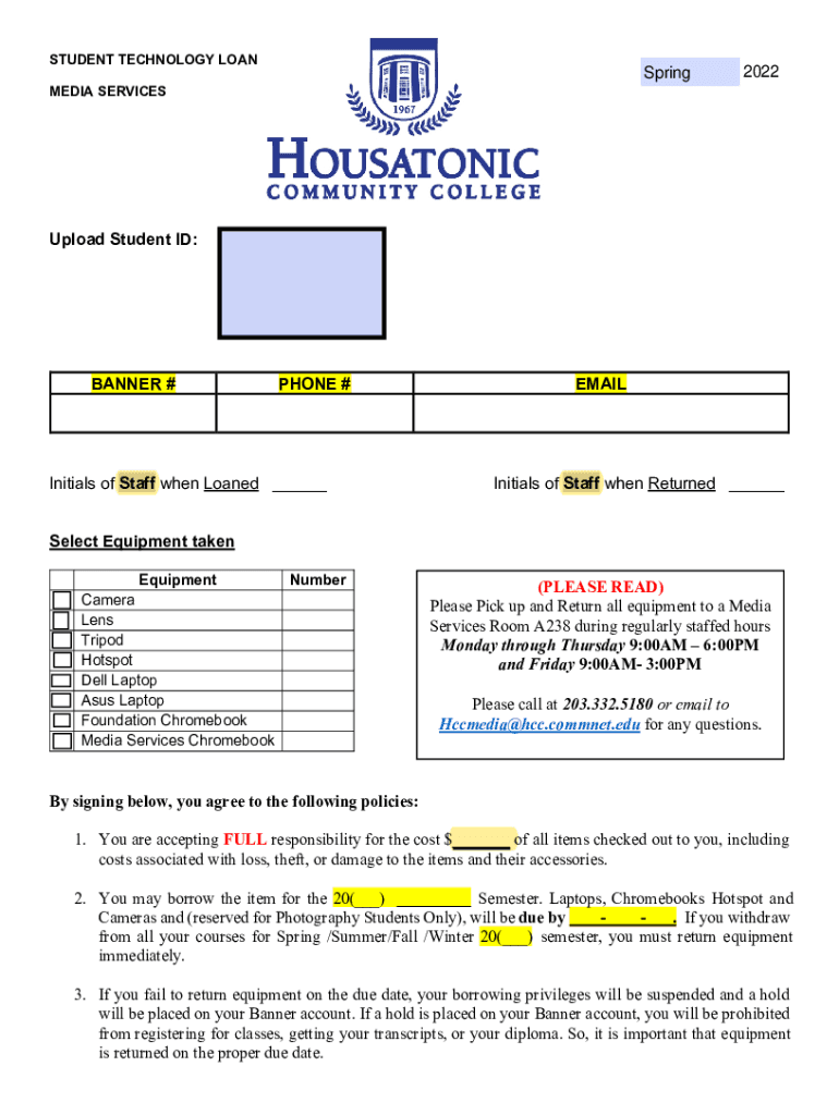 Fillable Online Student Technology Loan ProgramTech by and for Students Fax Email Print - pdfFiller