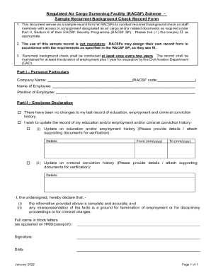Fillable Online Sample Recurrent Background Check Record Form Fax Email Print - pdfFiller