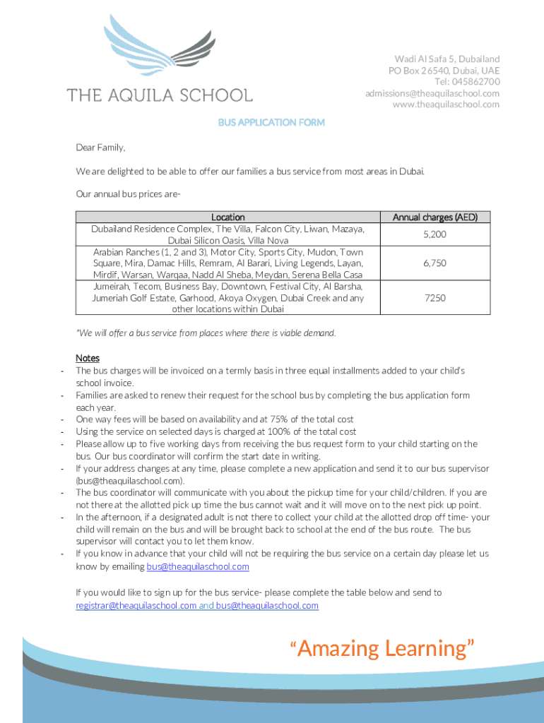 Fillable Online Bus application form Fax Email Print - pdfFiller