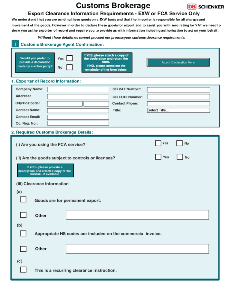 Fillable Online Difference between Ex Works and FCA in terms of ...