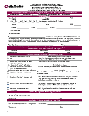 Fillable Online MLH myMLH Non Associate Access Request Form ... Fax ...