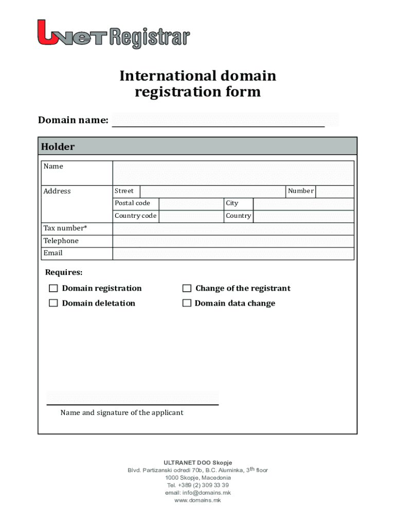 Fillable Online Register a .to domain and stand out from the crowd Fax Email Print - pdfFiller