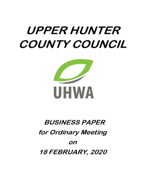 Fillable Online Councillor blocked attending Upper Hunter Shire Council ...