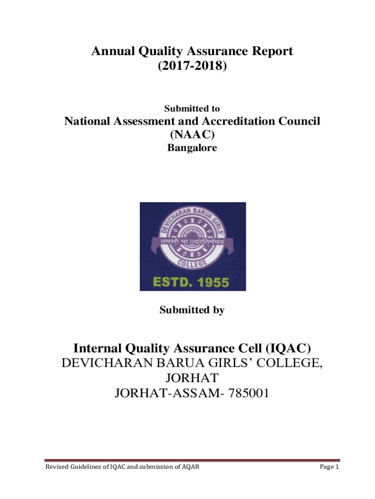 Fillable Online Annual Quality Assurance Report ( ) - PDF Free Download ...