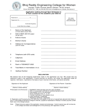 Fillable Online Application Form-B Tech3 Fax Email Print - pdfFiller