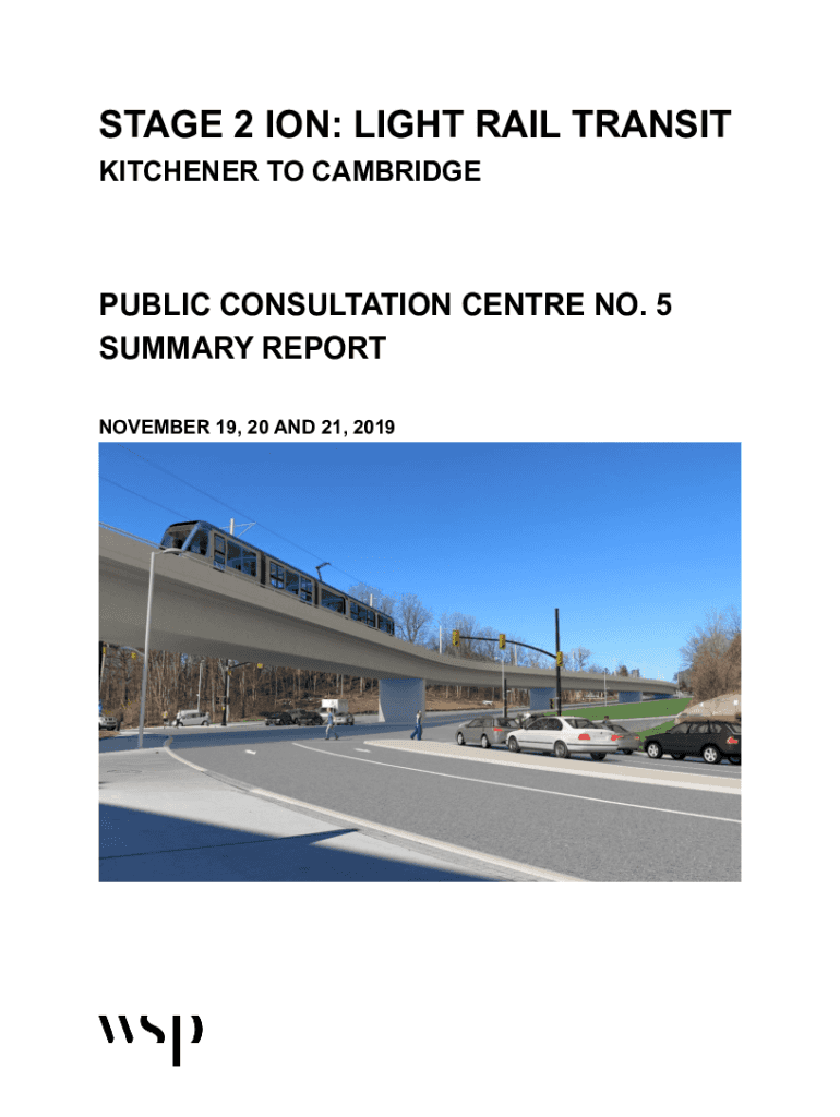 Fillable Online stage 2 ion: light rail transit from kitchener to ...