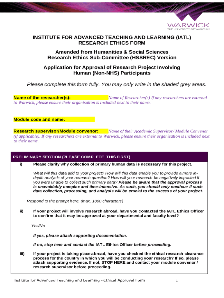 Ethics - warwick ac Doc Template | pdfFiller