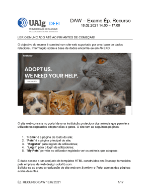 Preenchível Disponível intranet deei fct ualg DAWExame p. Recurso Fax ...