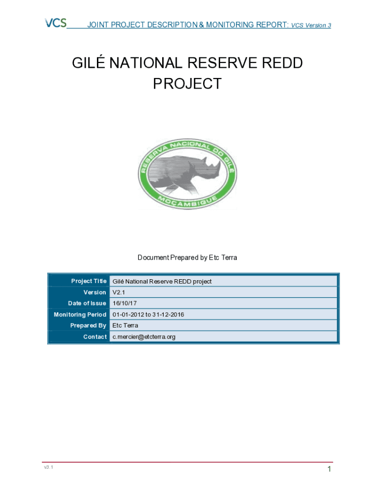 Fillable Online VCS-Joint-Project-Description-Monitoring-Report ...