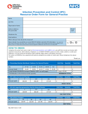 Fillable Online Infection Prevention and Control (IPC) Fax Email Print ...