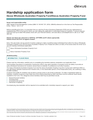 Fillable Online Hardship application form Fax Email Print - pdfFiller