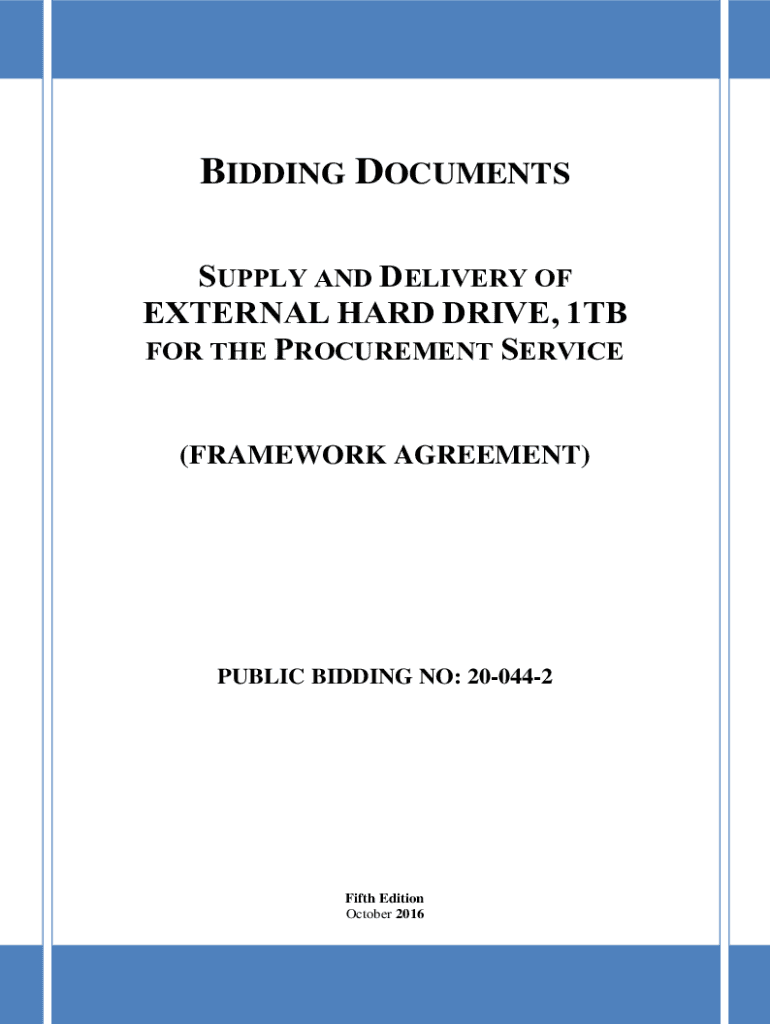 Fillable Online Supply and Delivery of Printer and External Hard Drive for ... Fax Email Print ...