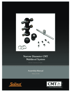 Fillable Online Narrow CMT Multilevel System Assembly Manual. The CMT ...