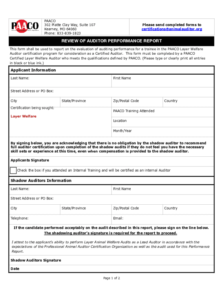 Fillable Online Auditor Forms Fax Email Print - pdfFiller