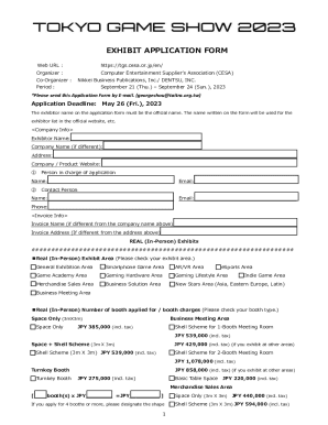 Fillable Online exhibit application form Fax Email Print - pdfFiller