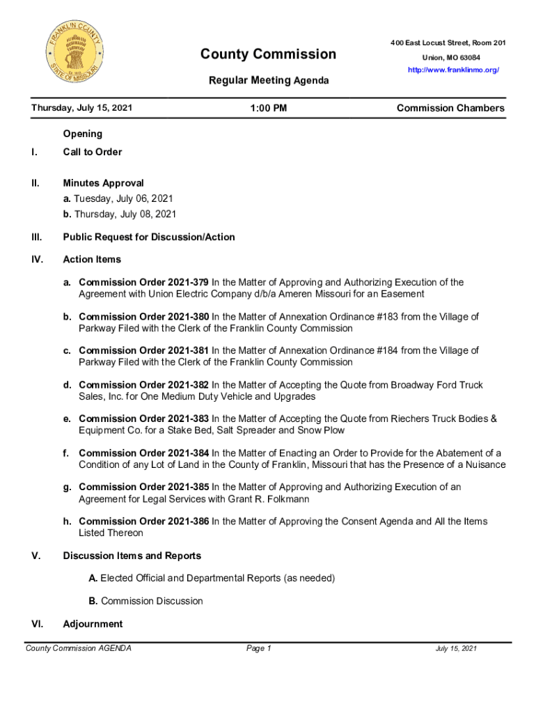 Fillable Online Franklin County Building Department - Missouri Fax ...