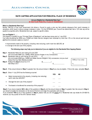 Fillable Online Residential Rate Capping Application Form Fax Email Print - pdfFiller