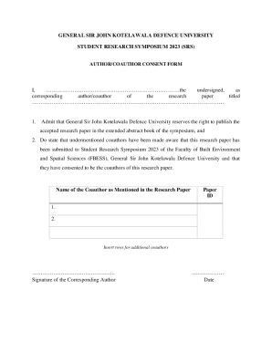 Fillable Online Author Consent Form Fax Email Print - pdfFiller