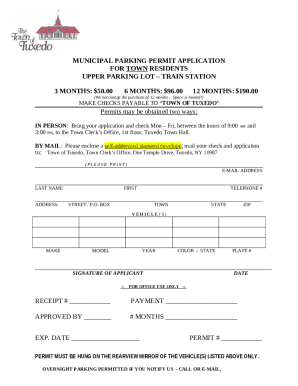 Permits - Parking Services Doc Template | pdfFiller