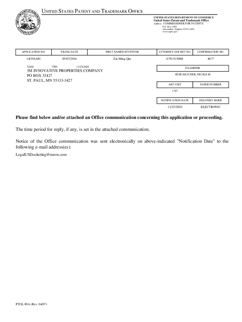 Fillable Online Doc Code: PETITION FOR REVIVAL OF AN APPLICATION ...