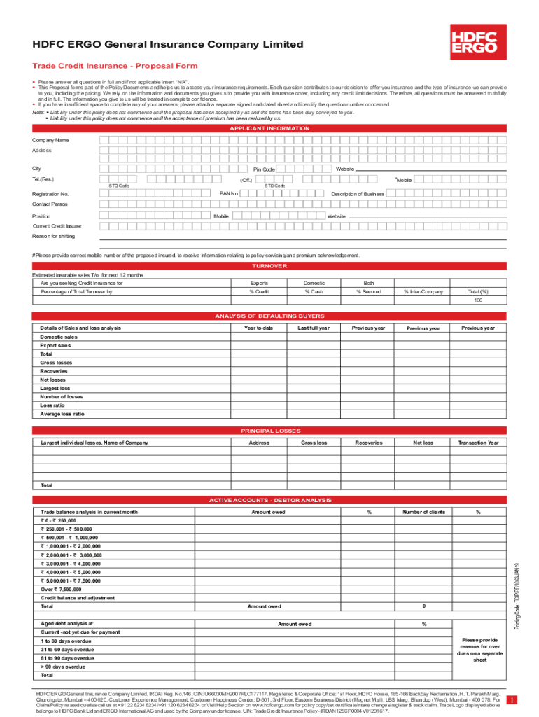 Fillable Online Proposal Form - Health Suraksha Gold Smart - Ken Fax Email Print - pdfFiller